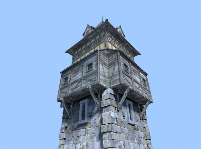 medieval tower 3D Model in Miscellaneous 3DExport