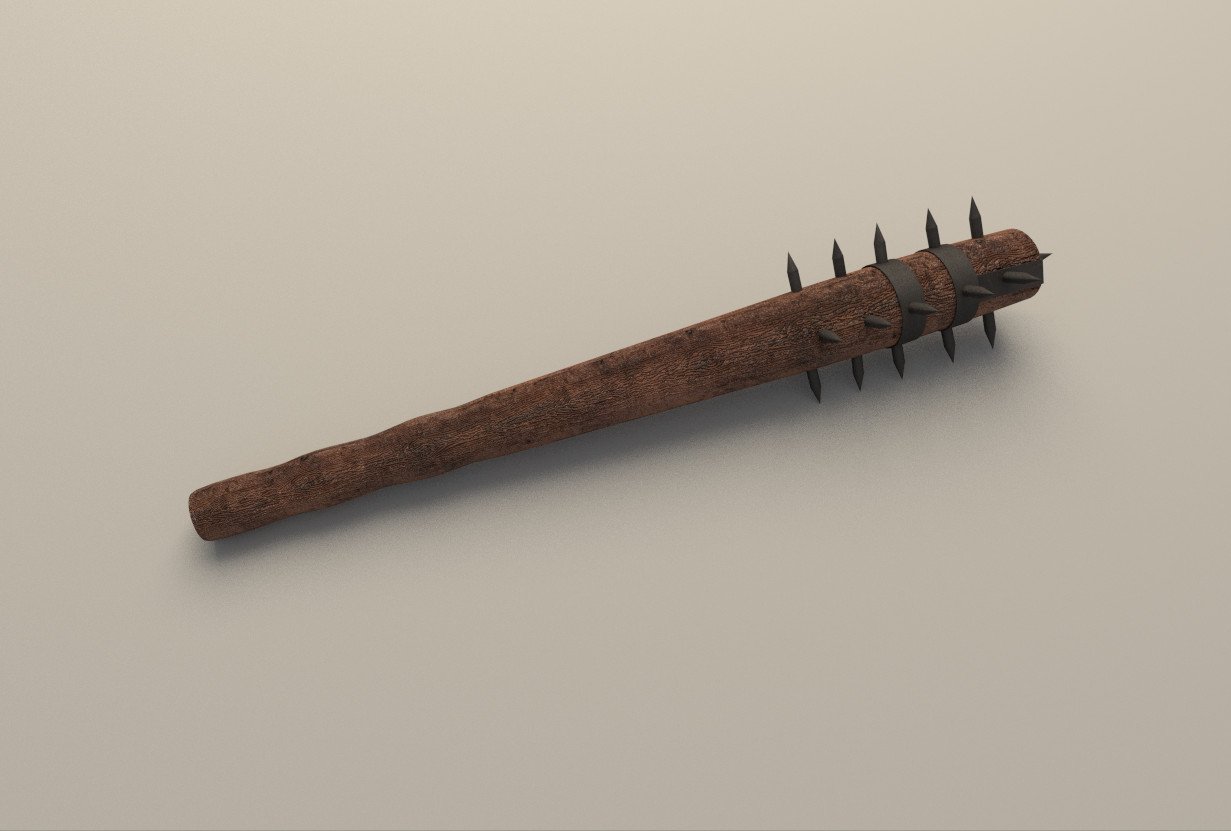 medieval club CAD in Melee 3DExport