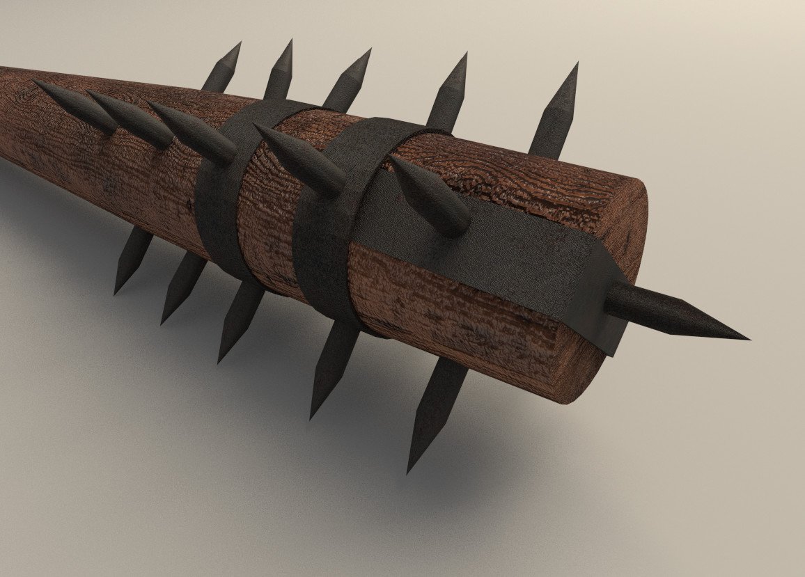 medieval club CAD in Melee 3DExport