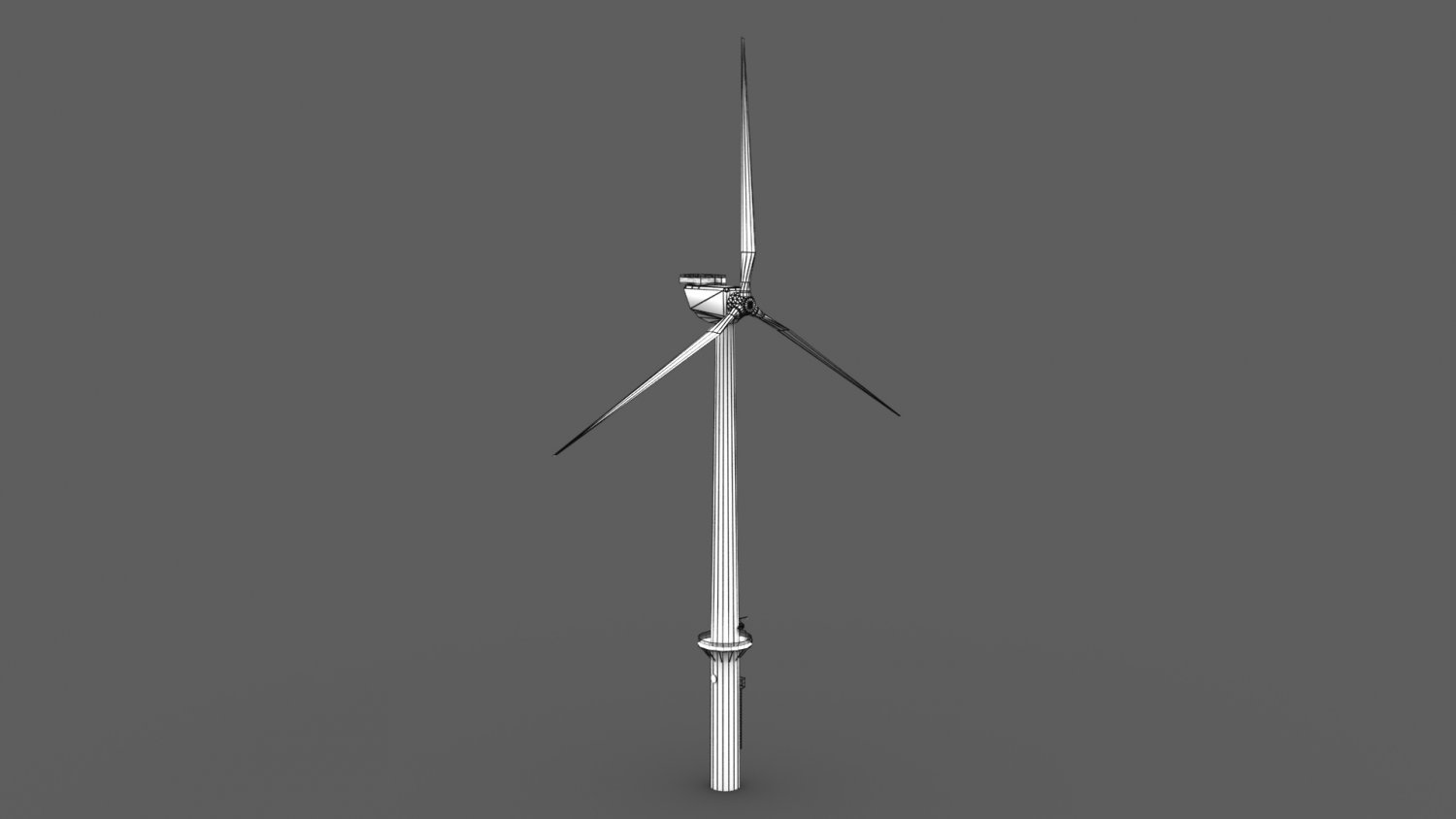 Wind Turbine - Low Poly 3D Model in Landmarks 3DExport