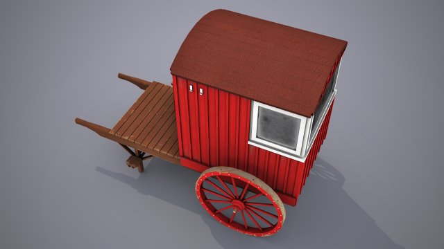 lifeguard station on wheels - low poly 3D Model in Landmarks 3DExport