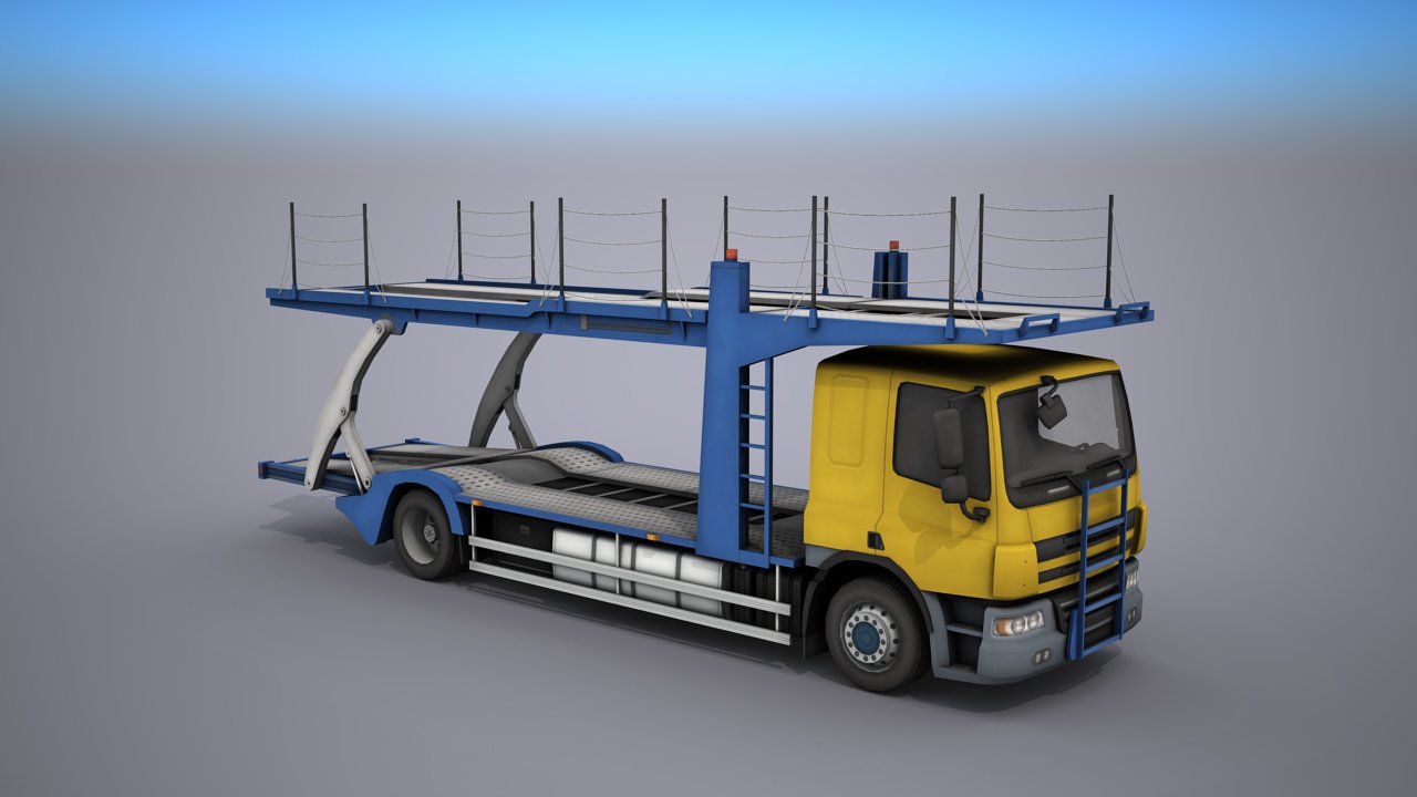 Car Carrier Truck - Low poly 3D Model in Truck 3DExport