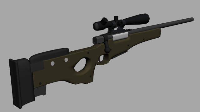 awm sniper rifle 3D Model in Rifle 3DExport