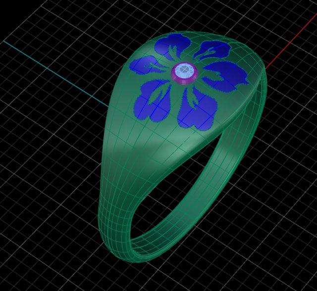 flower ring enamel 001 3D Model in Jewellery 3DExport