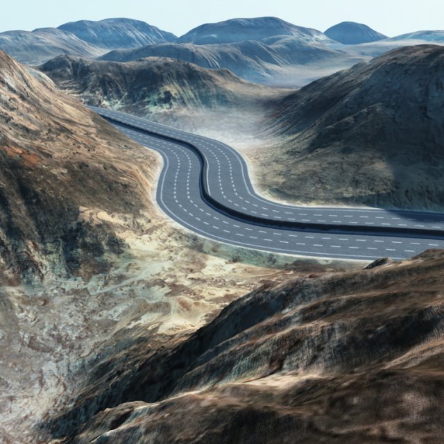 freeway for vue 3D Model in Environment 3DExport