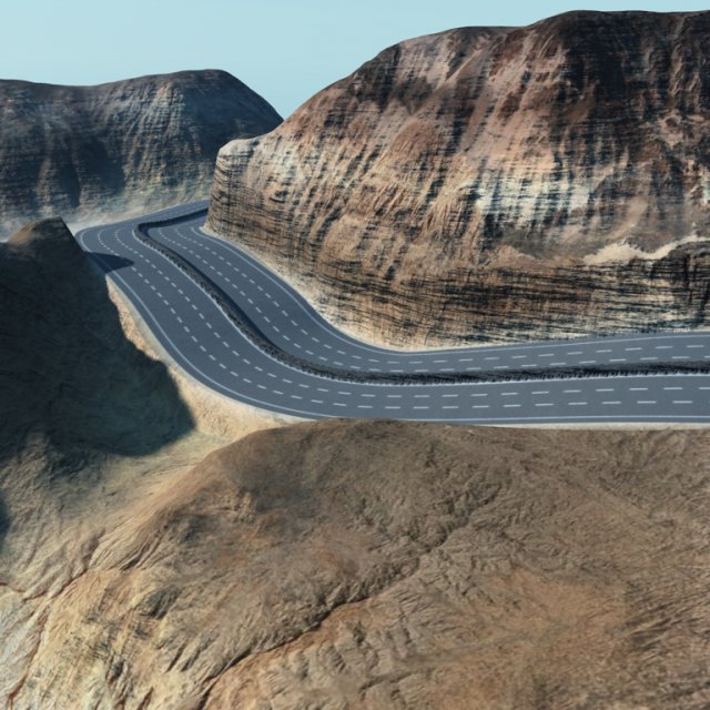 freeway for vue 3D Model in Environment 3DExport