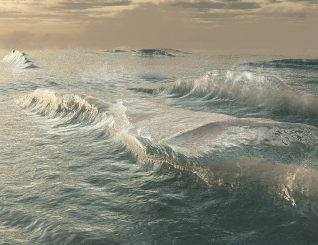 Crashing Waves Vue and Obj 3D Model in Environment 3DExport