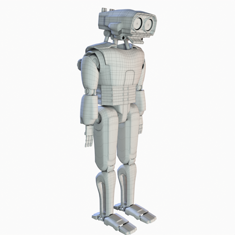 Robot Character 3D Model in Robot 3DExport