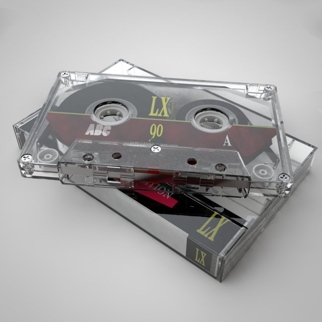 compact cassette tape 3D Model in Audio 3DExport