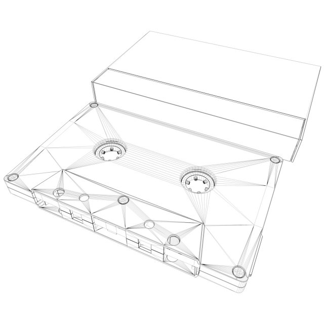 compact cassette tape 3D Model in Audio 3DExport