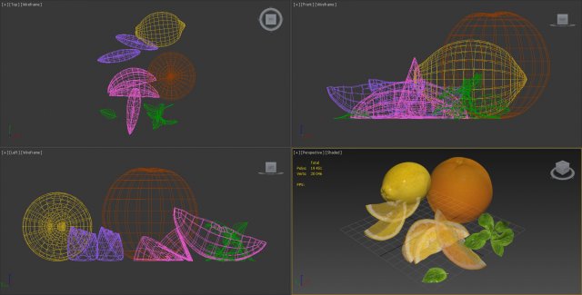 citrus 3D Model in Fruit 3DExport