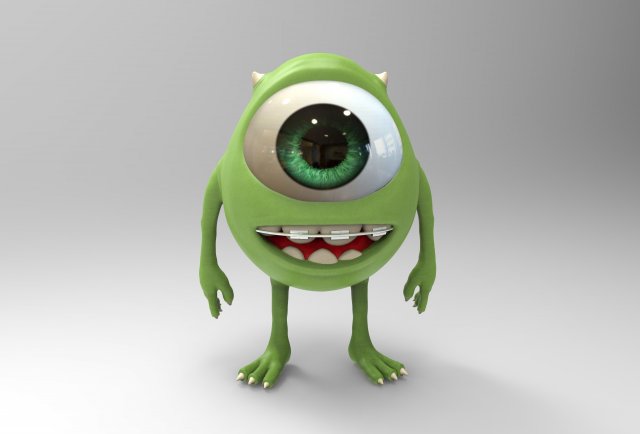 mike wazowski 3D Model in Cartoon 3DExport