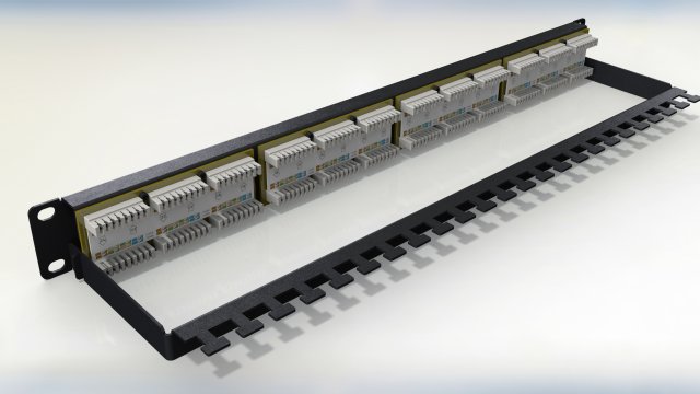 patch panel 3D Model in Parts 3DExport