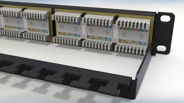 patch panel 3D Model in Parts 3DExport