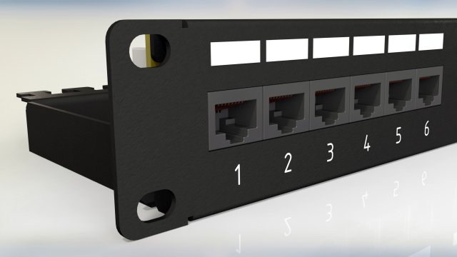 patch panel 3D Model in Parts 3DExport