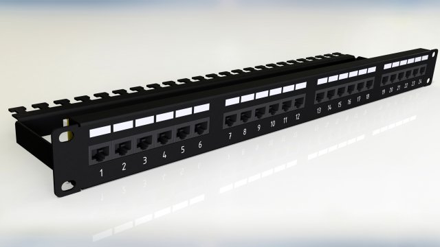 patch panel 3D Model in Parts 3DExport