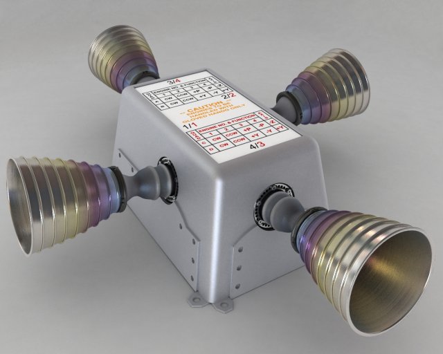apollo rcs truster 3D Model in Real Spacecraft 3DExport