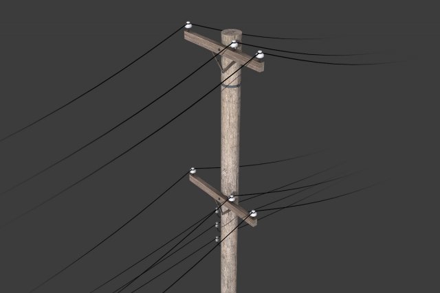 telegraph pole 3D Model in Miscellaneous 3DExport