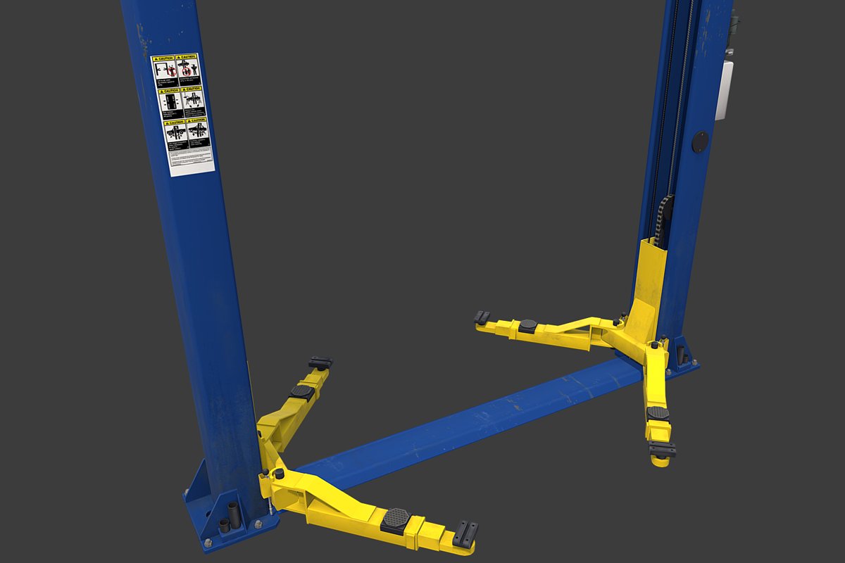 Car Lift 3D Model in Machines 3DExport