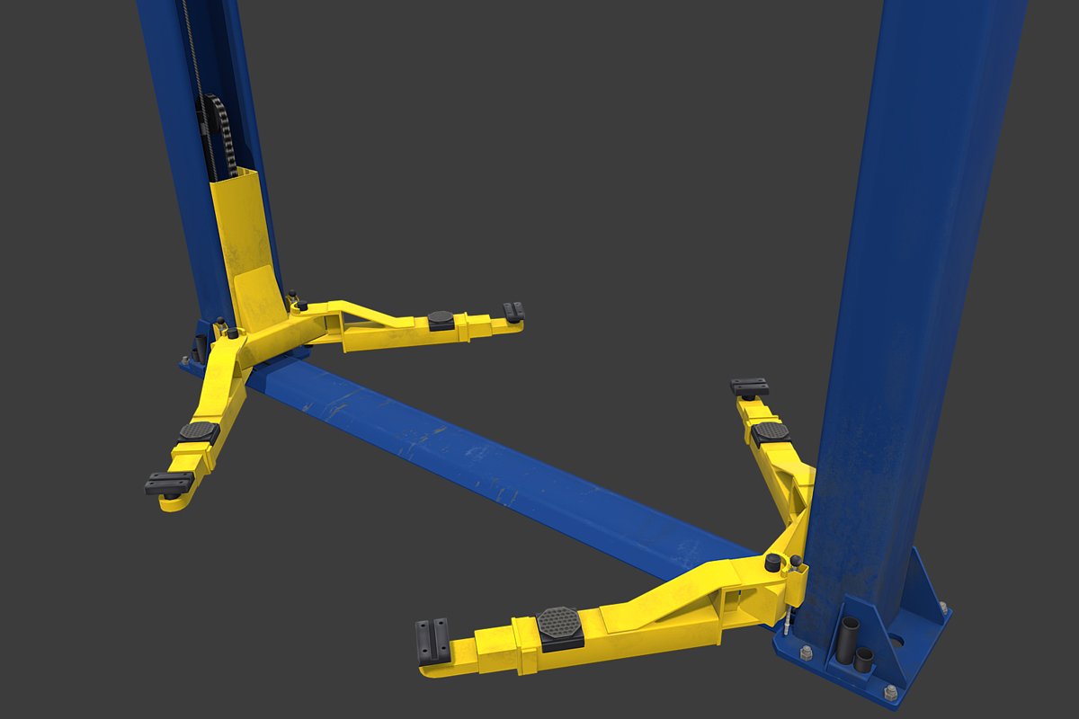 Car Lift 3D Model in Machines 3DExport