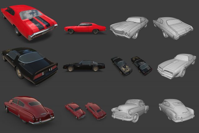 american cars ultimate collection 3D Model in Classic Cars 3DExport