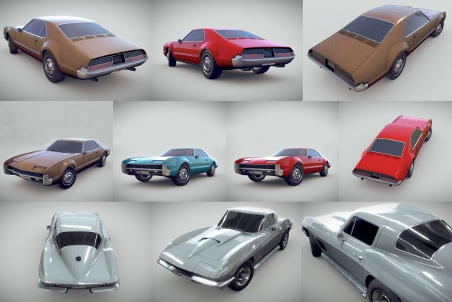 american cars ultimate collection 3D Model in Classic Cars 3DExport
