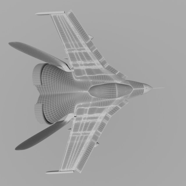 jet 3D Model in Commercial 3DExport