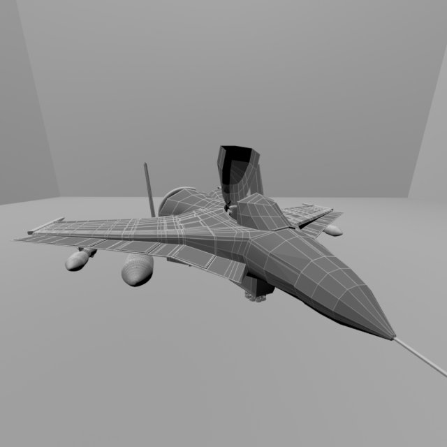 jet 3D Model in Commercial 3DExport