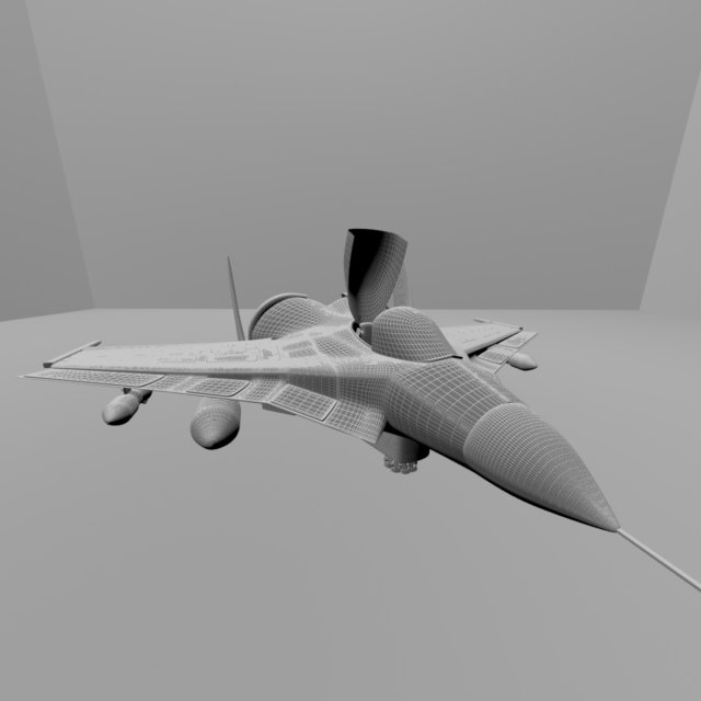 jet 3D Model in Commercial 3DExport