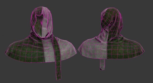 hood 3D Model in Helmet 3DExport