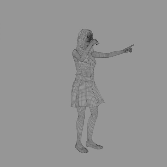female singing 3D Model in Woman 3DExport