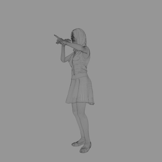 female singing 3D Model in Woman 3DExport