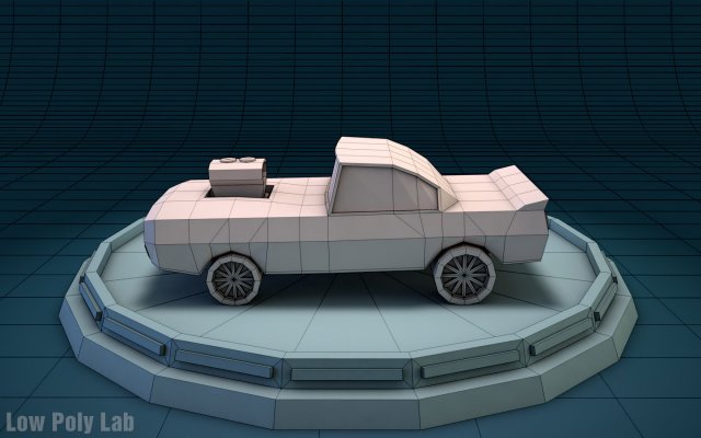 low poly racing car 3D Model in Racing 3DExport