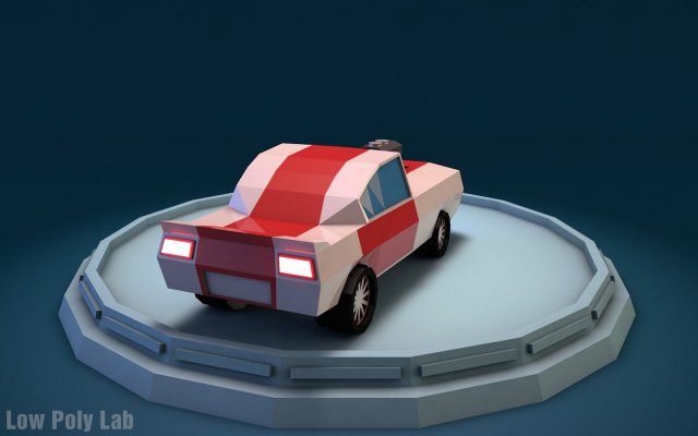 low poly racing car 3D Model in Racing 3DExport