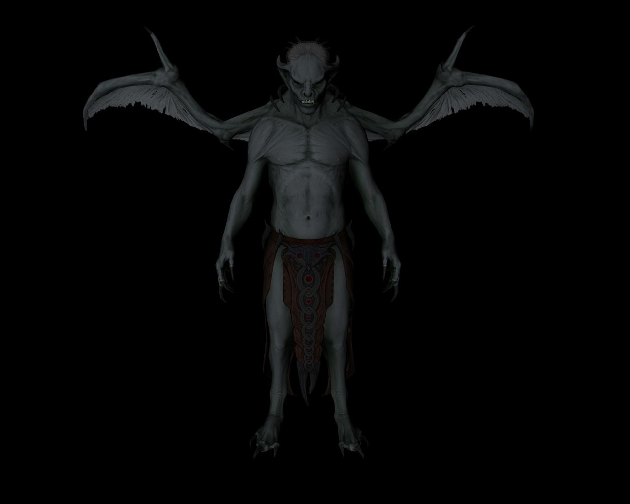 Skyrim Vampire C4D 3D Model in Monster 3DExport