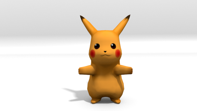 lowpoly pikachu 3D Model in Alien 3DExport