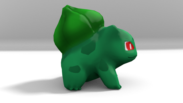 lowpoly bulbasaur Modelo 3D in Alien 3DExport