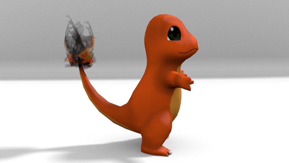 Lowpoly Charmander 3D Model in Alien 3DExport