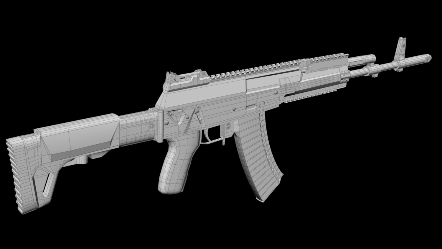 AK12 Low poly 3D Model in Assault Rifles 3DExport