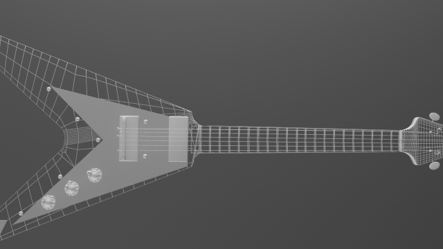 flying v 3D Model in Guitar 3DExport