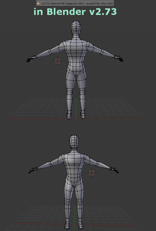 base mesh low poly male body Modelo 3D in Hombre 3DExport