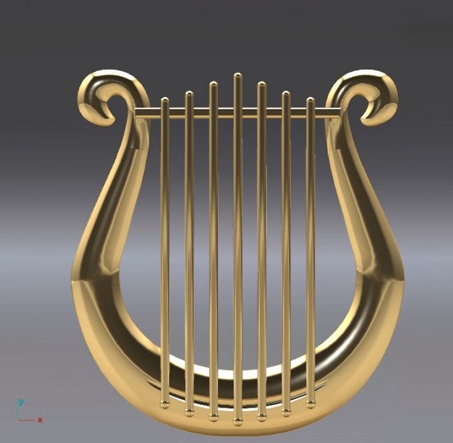 harp 3D Model in Jewellery 3DExport