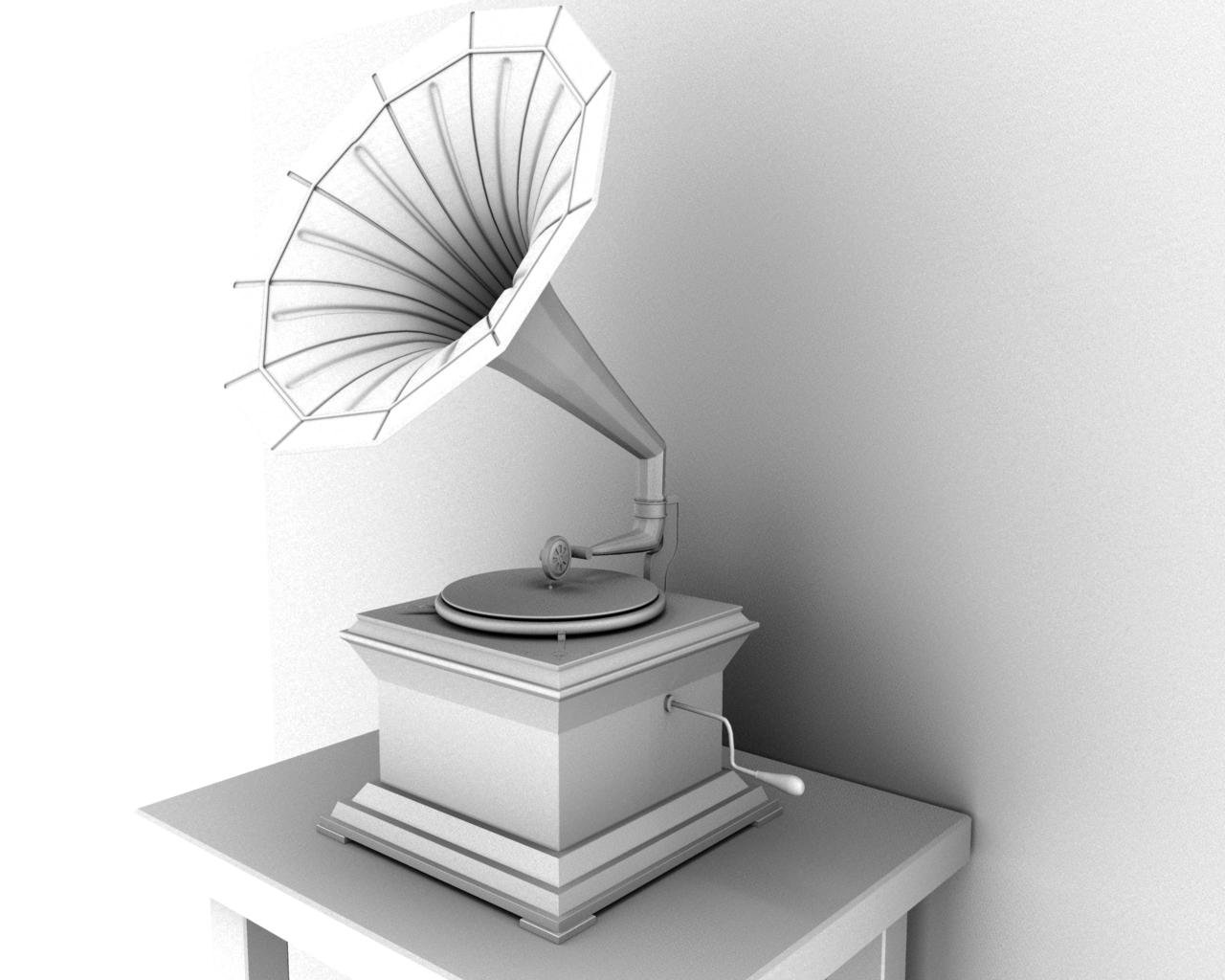 gramophone 3D Models in Other 3DExport