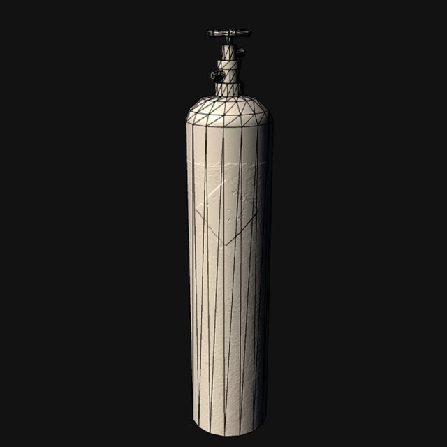 oxygen cylinder 3D Model in Parts 3DExport