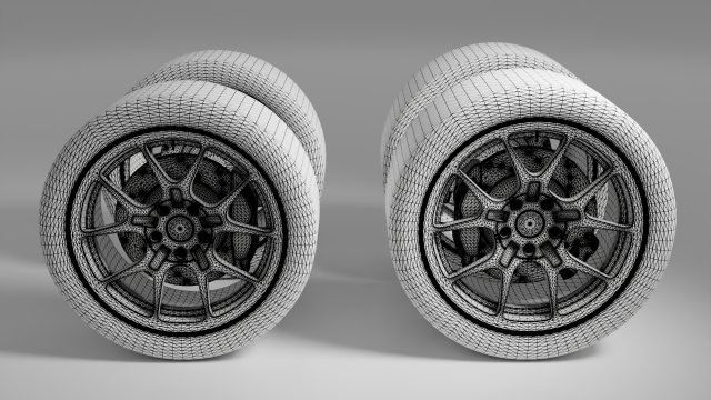 Wheels 3D Model in Parts of auto 3DExport
