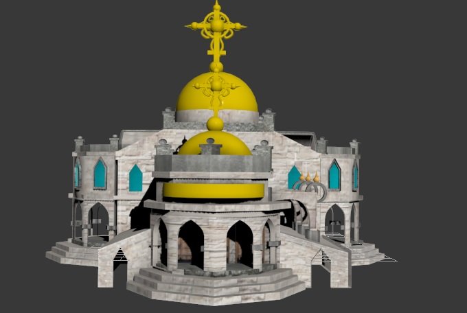 Temple 3D Model in Miscellaneous 3DExport