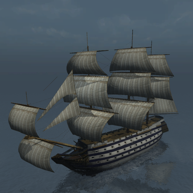 hms linear ship 3D Model in Sailboat 3DExport