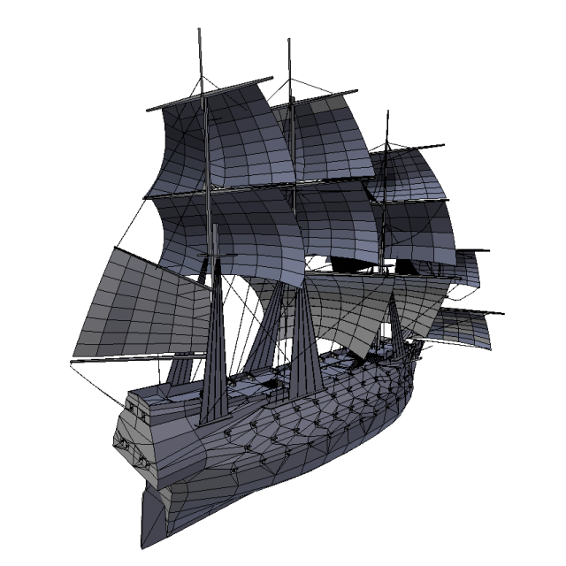 hms linear ship 3D Model in Sailboat 3DExport