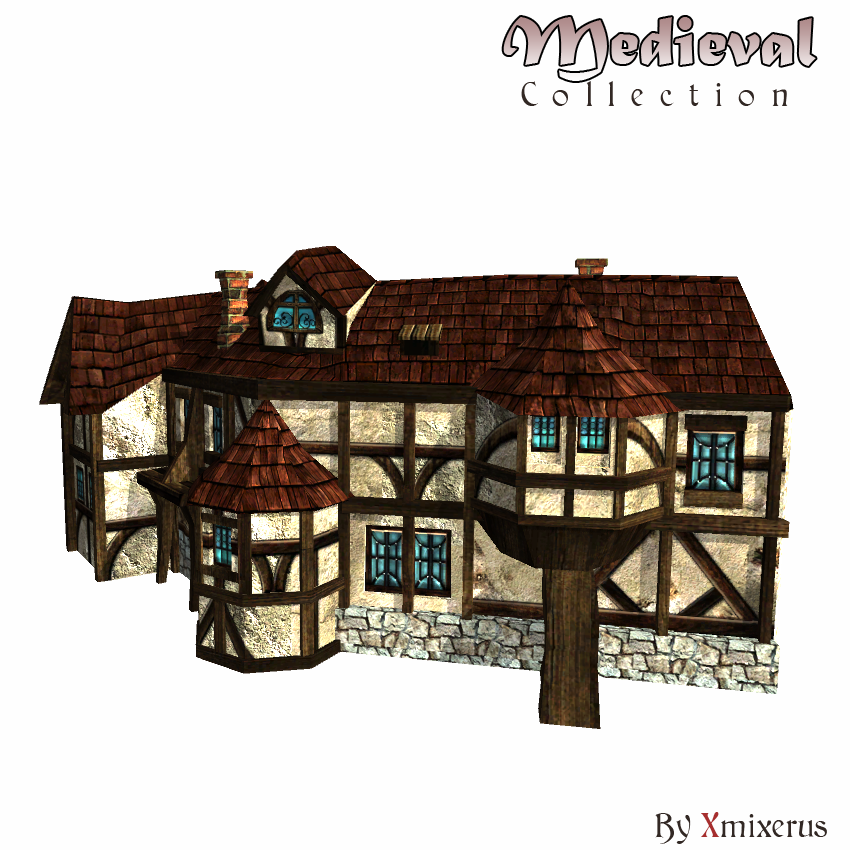 Medieval house 5 3D Model in Buildings 3DExport