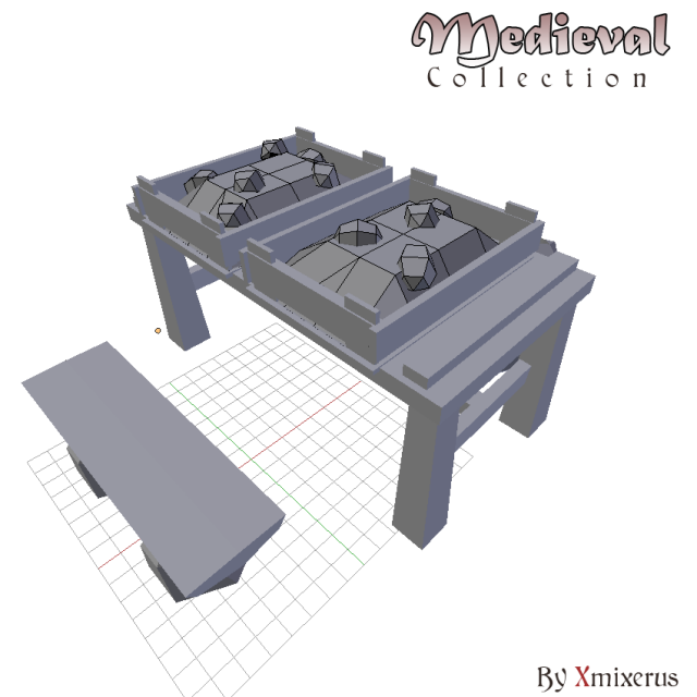 simple market place 3D Model in Fantasy 3DExport